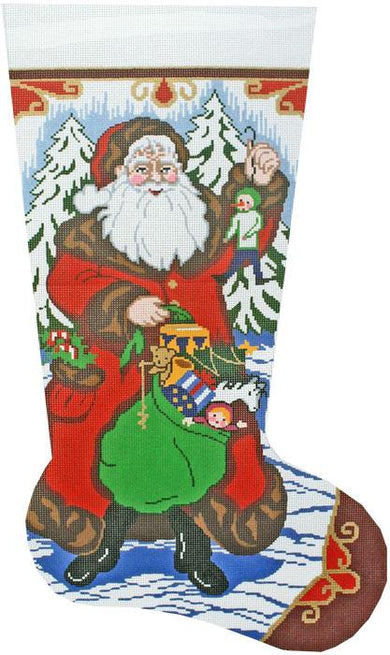 Santa with Gifts Stocking
